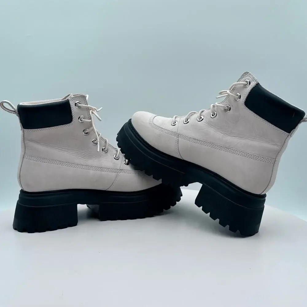Timberland | Shoes | Timberland Womens Platform Boots Rugged Leather ...